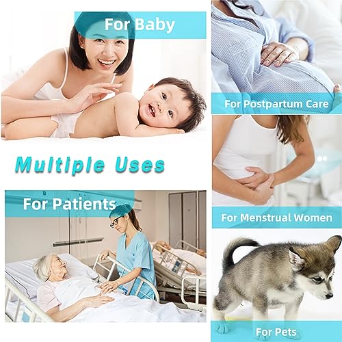 Nihao Honey Baby Disposable Changing Pads, 100 Count Portable Diaper Changing Pad Liner, Baby Changing Pad Waterproof Underpads, Breathable, Soft Non-Woven Fabric, Quick Absorb (13x18 Inch, Blue)