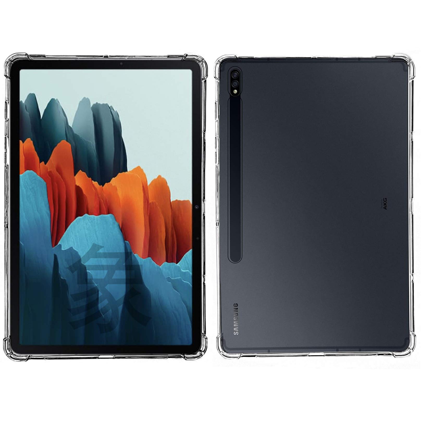 SFFINE Clear Case for Samsung Galaxy Tab S8 2022 and Galaxy Tab S7 2020 Tablet,[Thick Corner] Transparent Thin Slim Soft Flexible TPU Gel Silicone Protective Case Cover for Galaxy Tab S8/S7 11 Inch