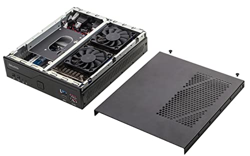 Shuttle XPC Slim DH470C Mini Barebone PC Intel H470 Support 65W Cometlake-s LGA1200 CPU No Ram No HDD/SSD No CPU No OS (Vesa Mount Included) ,Black