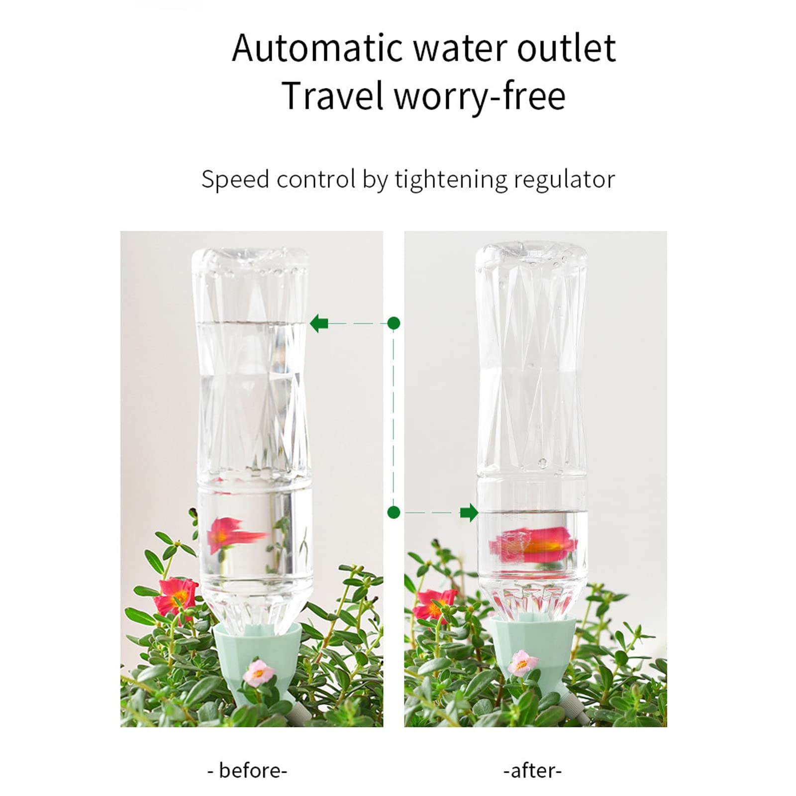 Adjustable Self Watering Spikes Planter Insert Stakes Automatic for Garden Potted Plant Drip Irrigation Device with Slow Release Control Indoor Outdoor Vacation While Away Set of 12