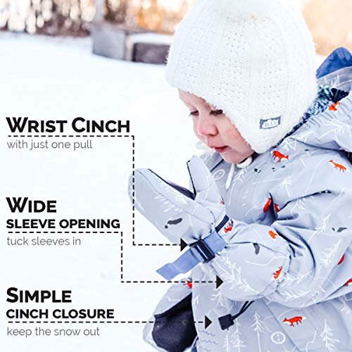JAN & JUL Girls Snow Mittens for Kids with Thinsulate (Tulip, S: 2-4Y)