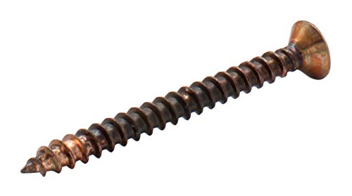 CRL Brushed Copper #10 x 2" Wall Mounting Flat Head Phillips Sheet Metal Screw - Package