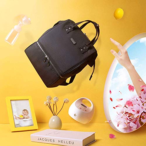 Breast Pump Bag Backpack, GOGOSO Pumping Bags with Cooler for Work Mom Breast Pump Carrying Diaper Bag Baby Shower Gifts(No Include Ice Pack)