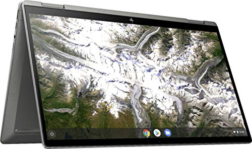 HP Chromebook x360 2-in-1 Laptop 14" FHD IPS WLED Touchscreen Intel i3-10110U 8GB DDR4 64GB eMMC Fingerprint Reader Backlit Keyboard B&O ChromeOS + USB-C Adapter