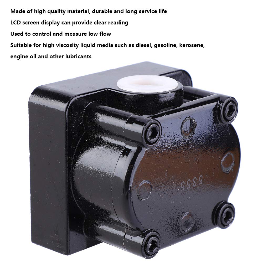 Oumefar 1/2" LCD Display Meter High Accuracy Digital Fuel Flowmeter Aluminum Alloy Pipeline Gauge High Accuracy Meter Aluminum Alloy Meter