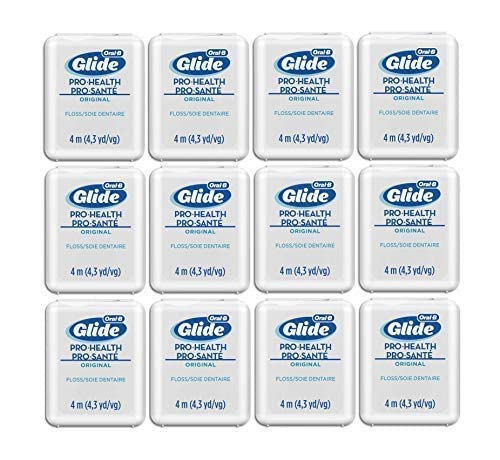 Glide Oral-B Pro-Health Original Floss, Small Size 4 Meters (4.3 Yards) - Pack of 12