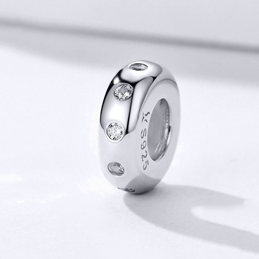 925 Sterling Silver Clip Charm Stopper Charm Lock Charm Spacer Charm Anniversary Charm for Pandora Charms Bracelet
