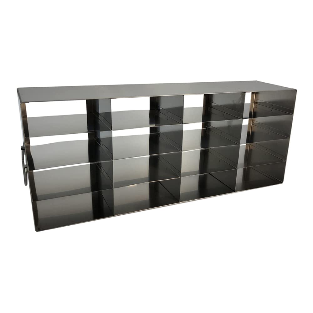 Crystal Technology UF-442 Standard Freezer Rack for 2" Boxes, Stainless Steel, 4 x 4 Cap