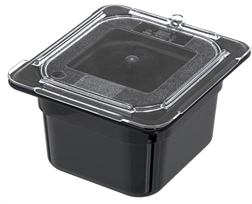 Carlisle FoodService Products 3068403-E Plastic Food Pan, 1/6 Size, 4 Inches Deep, Black