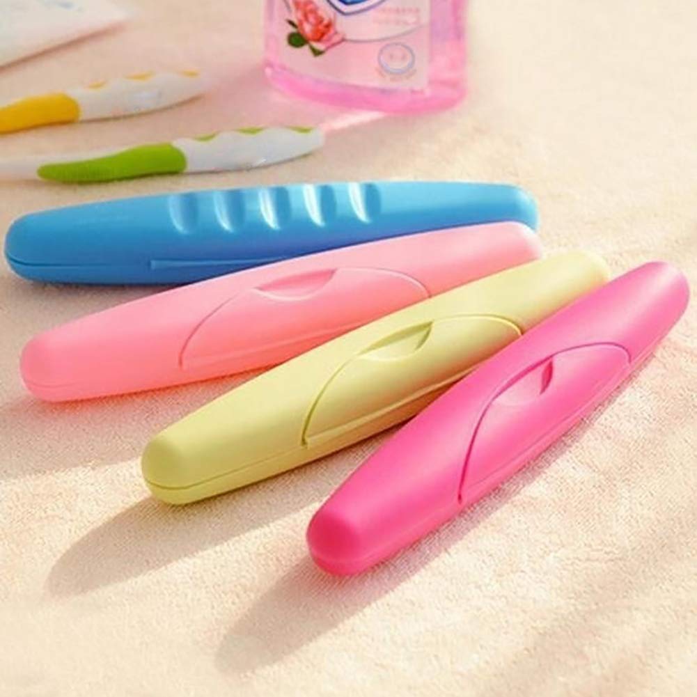 Narutosak Toothbrush Holder, Portable Toothbrush Case Box Plastic Travel Tooth Brush Cover Sealed Holder - Blue