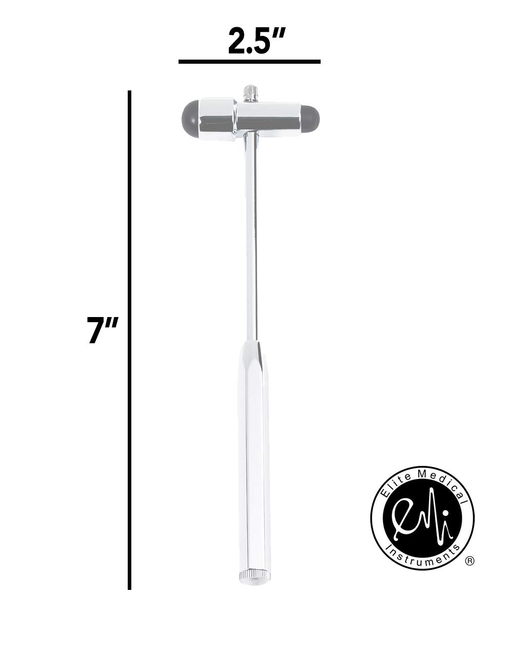EMI Buck Neurogical Reflex Testing Hammer with Needle and Brush (Black)