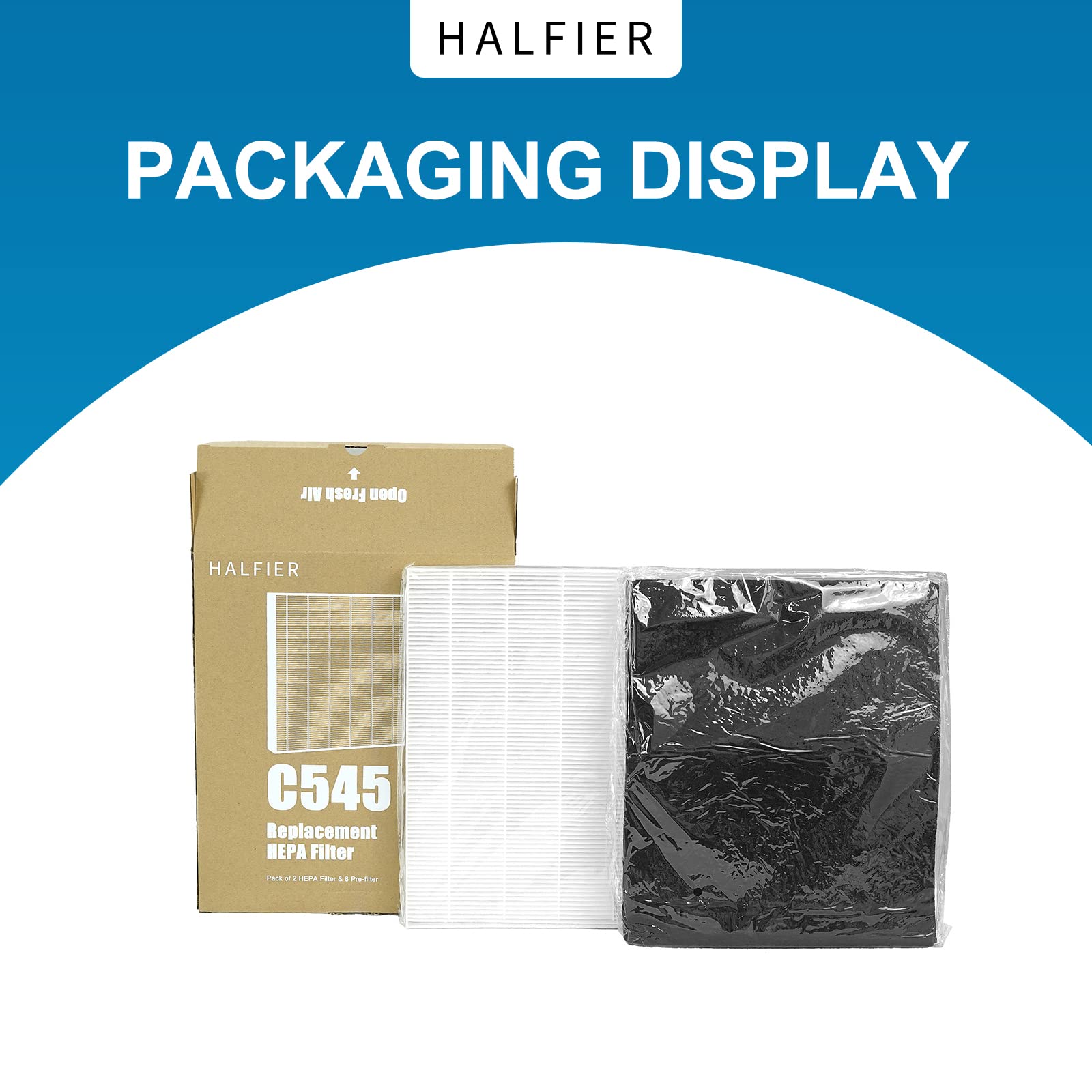 C545 HEPA Replacement Filters Compatible with Winix C545, P150, B151 Air Purifier, replace for Filter S, Air Filter Part# 1712-0096-00,2522-0058-00,2 H13 True HEPA + 8 Prefilter