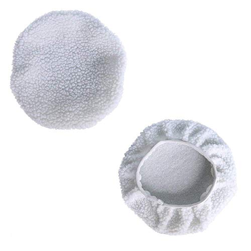 KingBra Car Polisher Pad Bonnet (7 to 8 Inch), 5Pcs Wool Polishing Bonnet Orbital Buffing Pad Cover Waxer Bonnet for Car Polisher