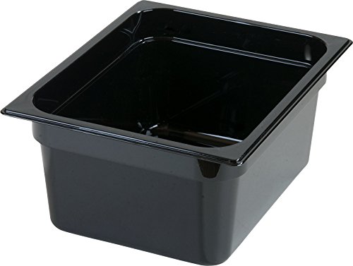 Carlisle FoodService Products 10222B03 StorPlus Half Size Polycarbonate Food Pan, 6" Deep, Black