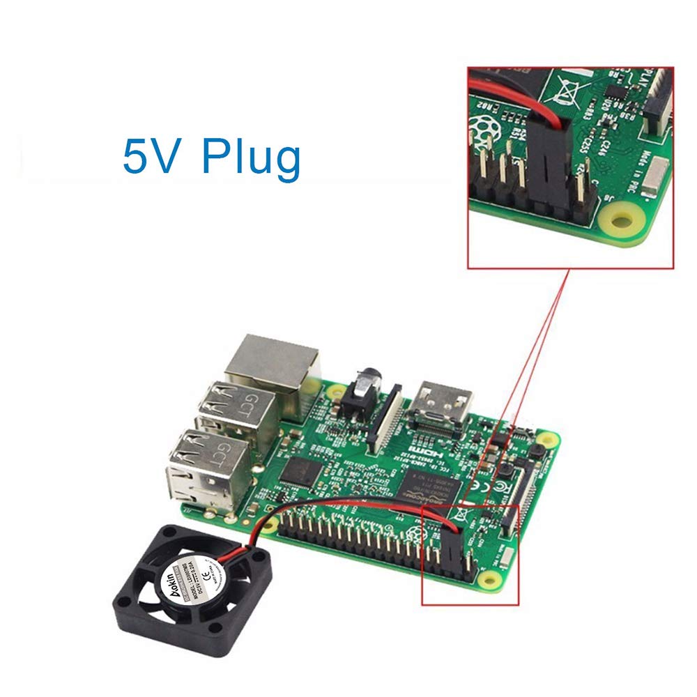 Dorhea 2pcs 3007 Fan for Raspberry Pi 5 30x30x7mm Cooler Fan Pi Brushless Cooling Fan 30MM 1.18in 3.3V 5V DC Quiet Fan for Raspberry Pi 4, Pi 3 B+, Pi 3 B, Pi 2, Pi B+, Pi Zero/Zero W,Robot Project