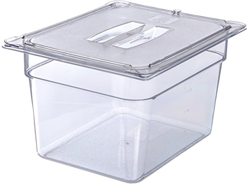 Carlisle FoodService Products 10223B07 StorPlus Half Size Food Pan, Polycarbonate, 8" Deep, Clear