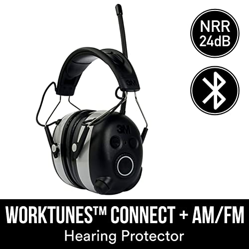 3M WorkTunes Connect + AM/FM Hearing Protection & 3M Kids Hearing Protection, Green