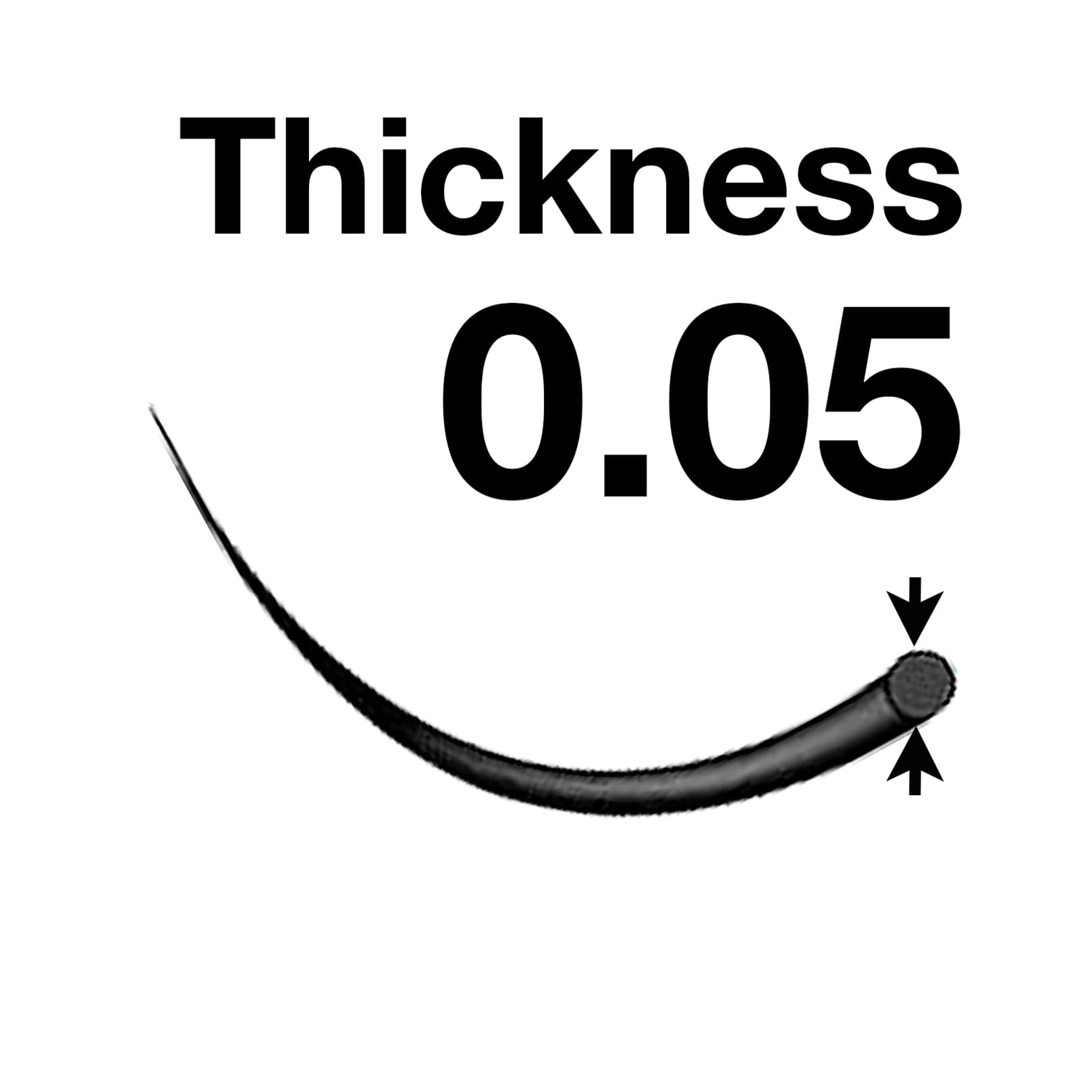 EMILYSTORES Lash Extensions 0.05mm Thickness J Curl 8mm Length Light-weight Volume Eyelashes For Eyelash Extensions(0.05,J,8mm)