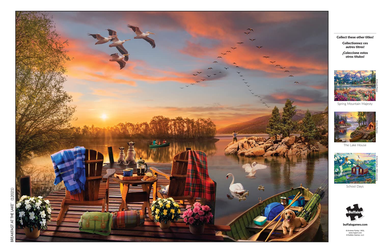 Buffalo Games - Andrew Farley -Breakfast at The Lake - 1000 Piece Jigsaw Puzzle for Adults -Challenging Puzzle Perfect for Game Nights - Finished Size is 26.75 x 19.75