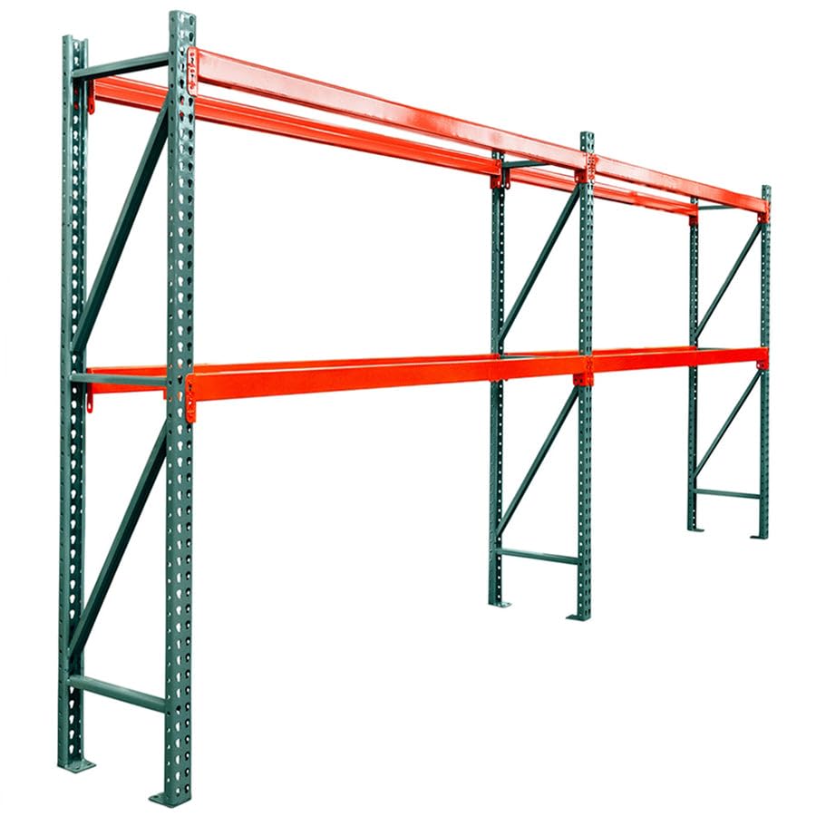 Shelving Inc. 24" d x 60" w x 72" h 2-Tier Teardrop Pallet Rack Add-On Unit, No Decking, 3-1/2"h Beams, Weight Capacity 5,800lbs Per Level
