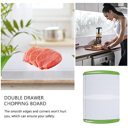 Kichvoe Plastic Cutting Board with Slide out Trays Space Saver Catches Food and Waste Food Prep Station for Kitchen Cooking Supplies