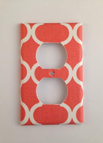Coral White Quatrefoil Light Switch Cover Various Sizes Offered