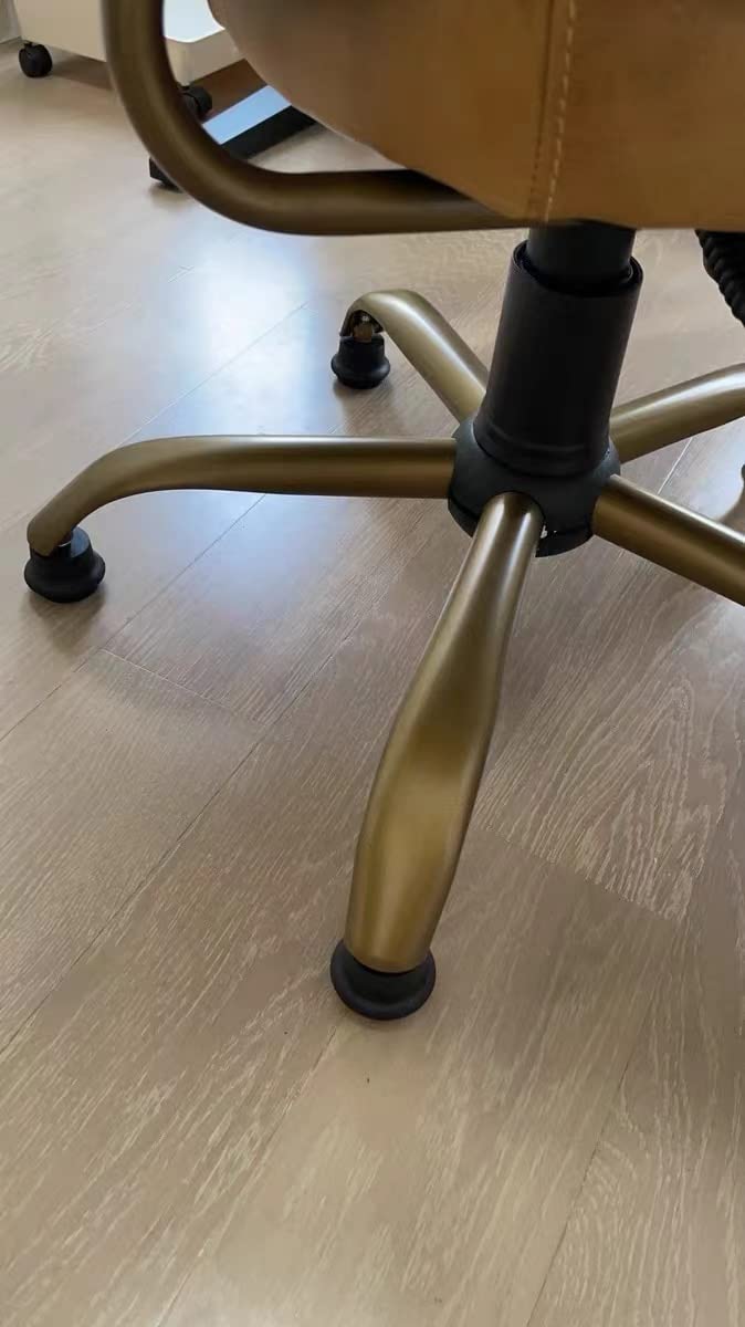 5PCS Low Profile Bell Glides 2" Replacement Office Desk Chair or Stool Swivel Caster Wheels,Easy Conversion from Wheeled Casters to Stationary Feet to Protect Wood or Hardwood Floor