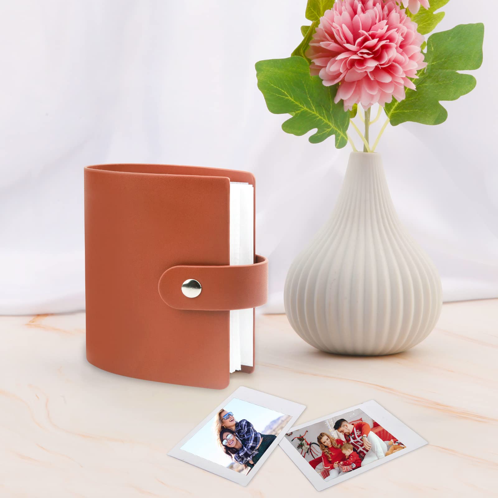 52 Pockets Mini Photo Album for Fujifilm Instax Mini Instant Film, Polaroid Snap, Z2300, SocialMatic Instant Cameras & Zip Instant Printer (Brown, 1Pack)