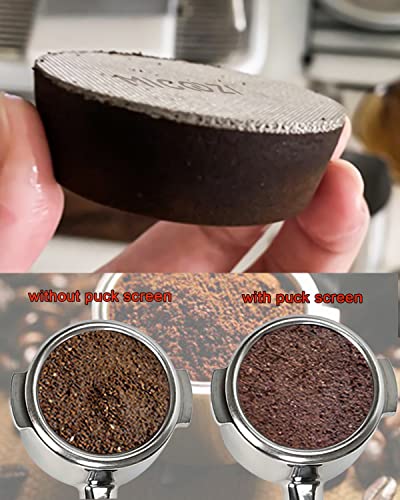 53.5mm Espresso Puck Screen, Reusable 1.7mm Thickness 100μm Stainless Steel Professional Barista Coffee Filter Mesh Plate for Espresso Portafilter Filter Basket (53.5mm)
