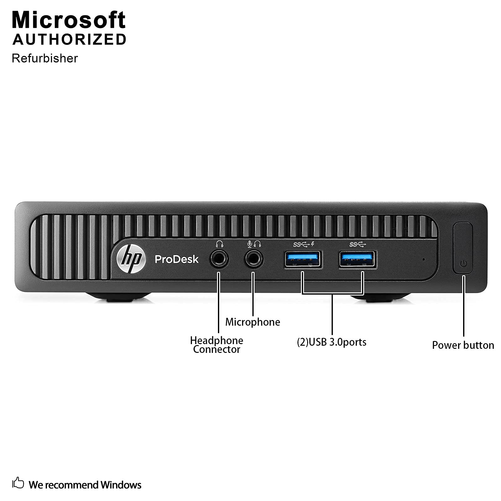 HP ProDesk 600 G1 Mini Business Desktop PC, Intel Core Quad i5 4590T up to 3.0GHz, 8GB DDR3, 128GB SSD, WiFi, BT, VGA, DP, Windows 10 64 Bit-Multi-Language Supports English/Spanish/French (Renewed)