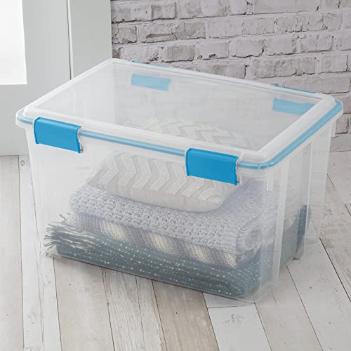 54 Qt Gasket Box Plastic,Set of 4,Heavy-Duty Gasketed Storage Box Set - Protect and Store Your Items in Style,Made from durable plastic