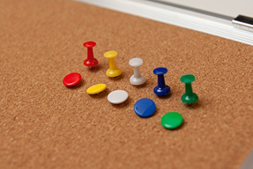 Cork Board Set - Bulletin Corkboard 24 x 18 inch Framed with 10 Thumb Tacks - Small Wall Hanging Message Memo Pin Tackboard Organizer for Home, Office, Desk and Cubicle (Cork 24x18")