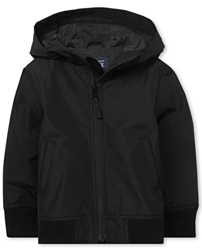 The Children's Place baby boys and Toddler Uniform Windbreaker Jacket, Black, 3T US