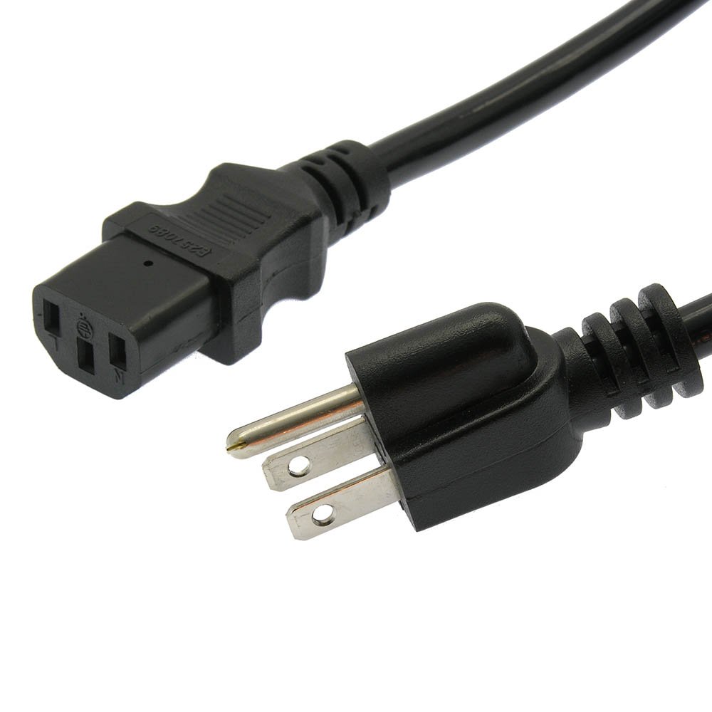 DIGITMON 3 Prong Universal Printer AC Power Cord for Brothers HL-L3270CDW Laser Printer (6 Feet, Black)