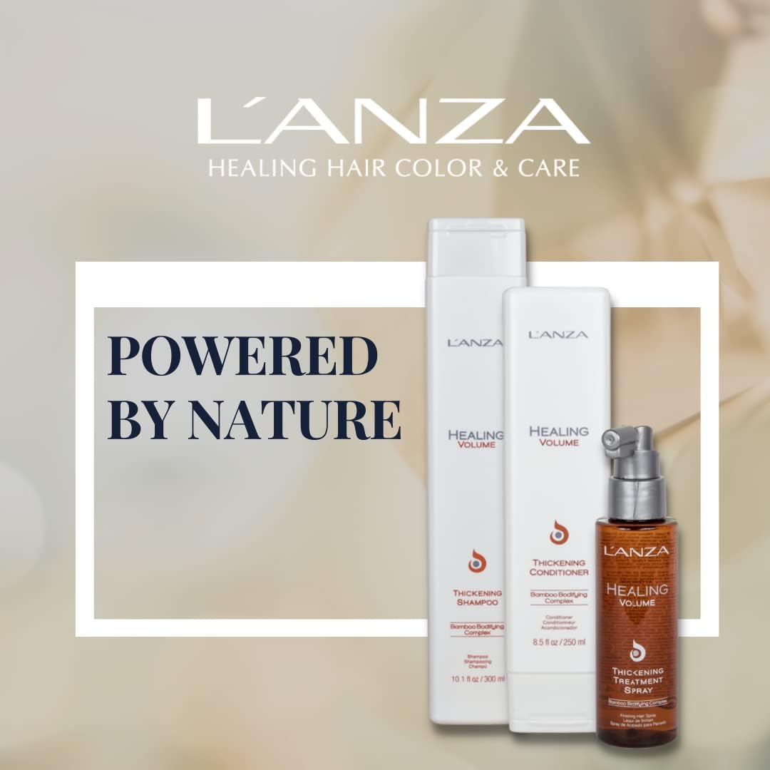 L'ANZA Healing Volume Thickening Shampoo, Boosts Shine, Volume, and Thickness for Fine and Flat Hair, Rich with Bamboo Bodifying Complex and Keratin (33.79 Fl Oz)
