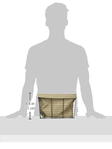 DII Farmhouse Chicken Wire Storage Baskets with Liner, Medium, Vintage Taupe, 11x7.88x7", 2 Piece