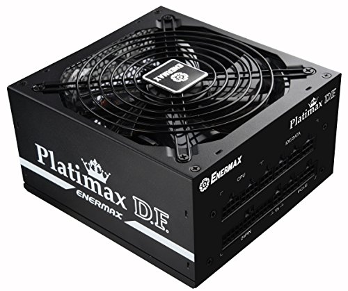 Enermax Platimax D.F. 80+ Platinum Certified Full Modular 600W Power Supply with Amazing DFR Technolohy, Individually Sleeved Cable and 13.9cm Twister Bearing Fan, EPF600AWT,black