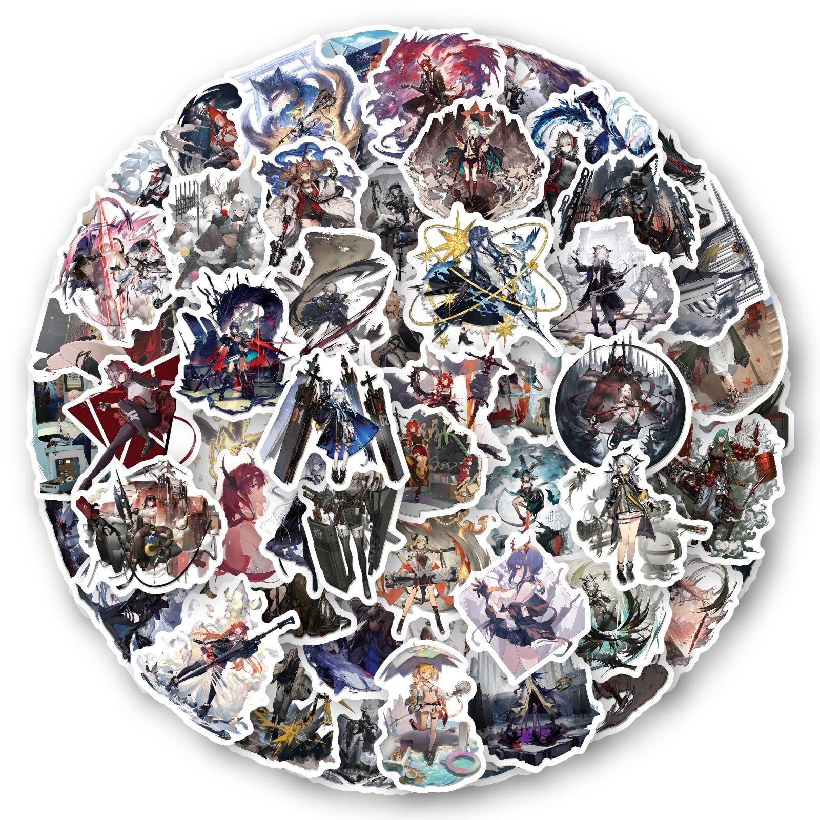 60PCS Arknights Stickers for Laptop and computer, Cartoon animation Waterproof Vinyl Stickers for Water Bottle Skateboard Guita Car Bumper Luggage,Cartoon Art Graffiti Decals for Kids Girls Teens Adults (knights)