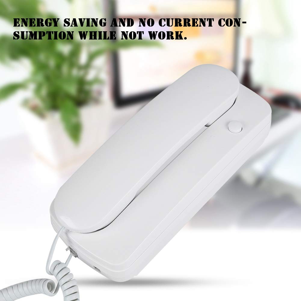 Intercom Phone, WallMounted Intercom System, 2 Way NonVisual Interphone, Wired Home Intercom System, Ideal for Office Department Store