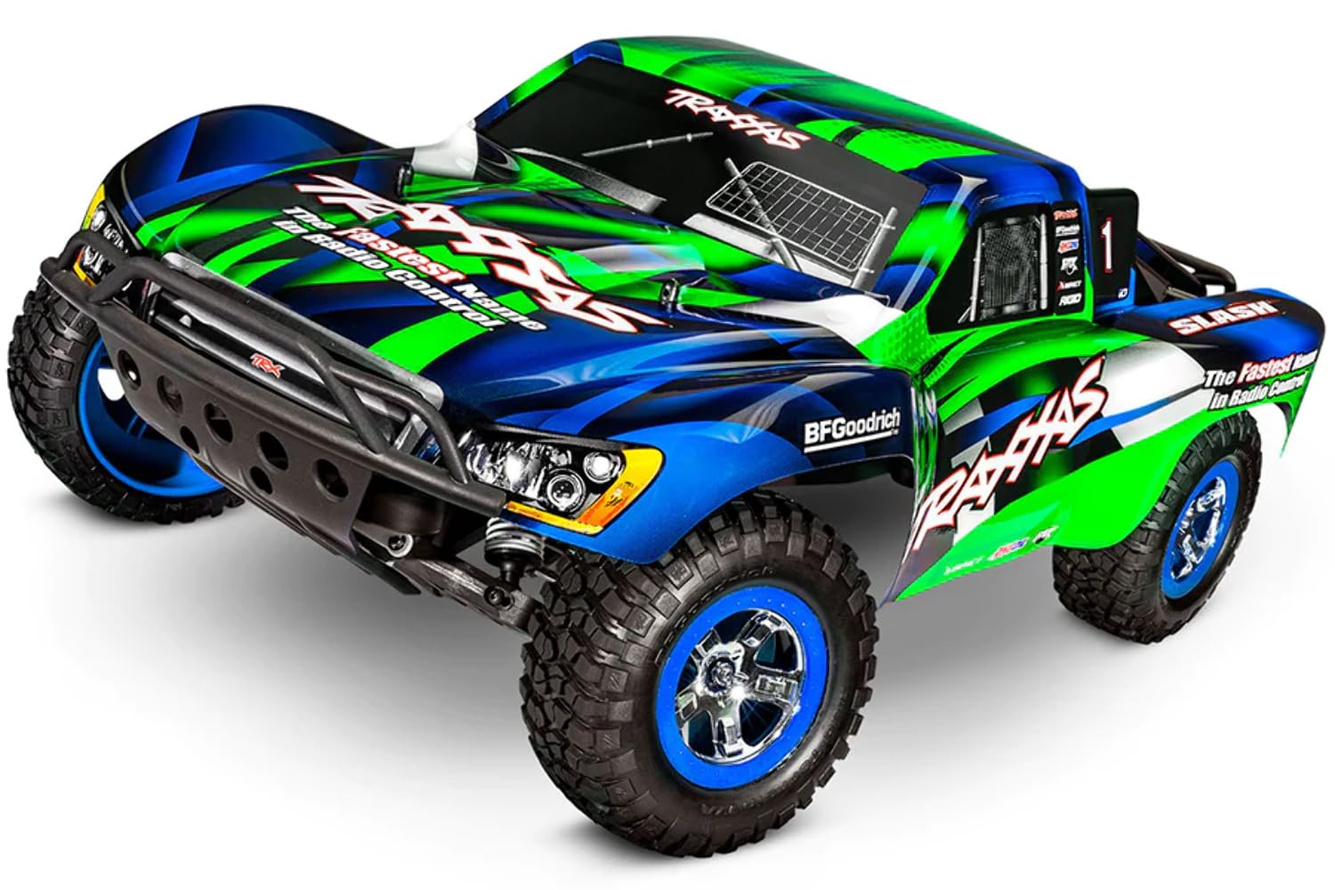 58034-1 - Slash: 1/10-Scale 2WD Short Course Racing Truck. Ready-to-Race with TQ 2.4GHz Radio System and XL-5 ESC (FWD/rev). Includes: 7-Cell NiMH 3000mAh Traxxas Battery
