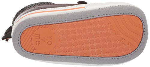 RO + ME by Robeez Baby Boy Crib Shoes Boys Infant Athletic Sneaker, Dinosaur Brown, 18-24 Months