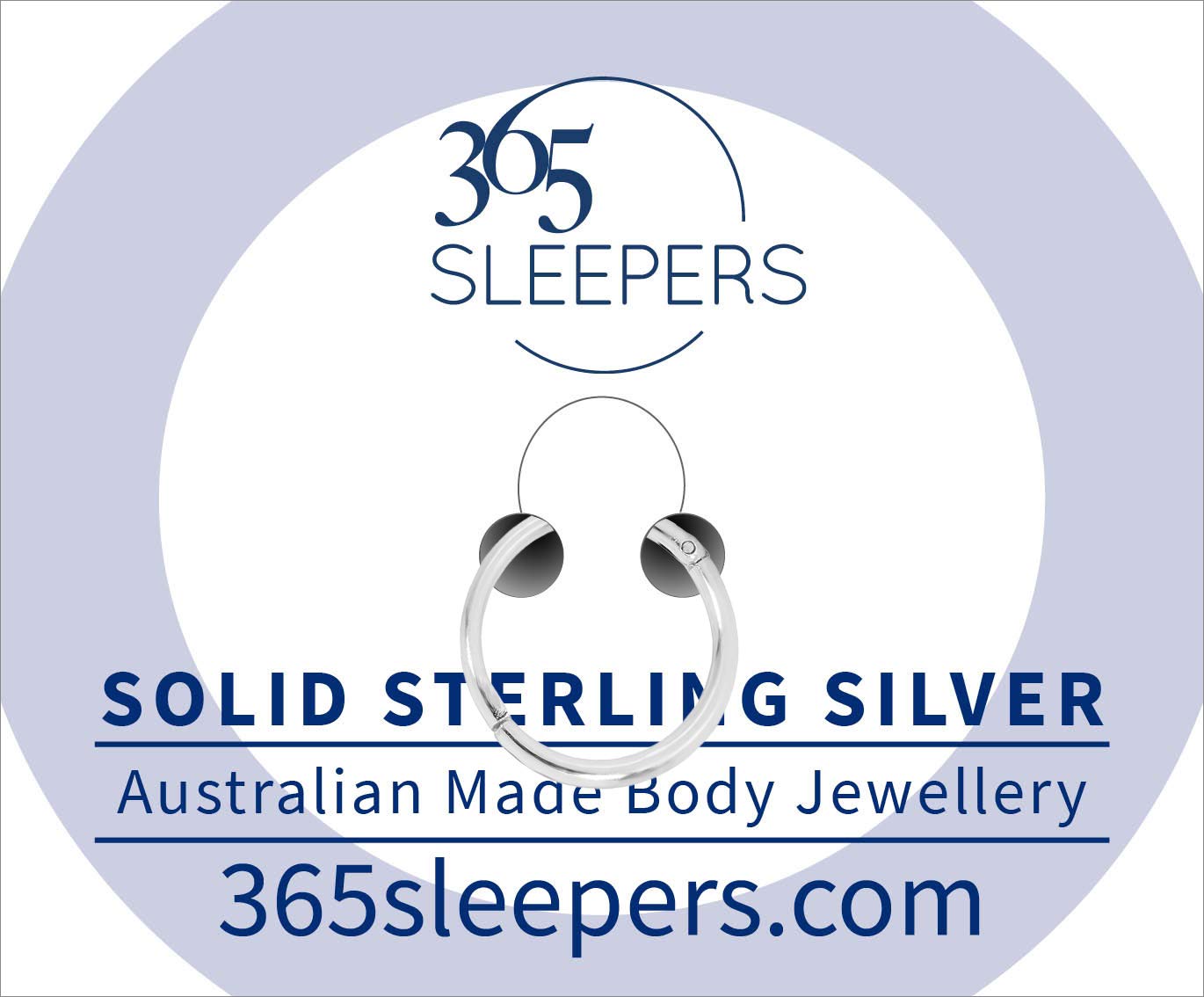 365 SLEEPERS Sterling Silver Hinged Unisex Sleeper Earrings Nose Hoop Segment Ring Hand Made In Australia Nickel Free Hypoallergenic 8mm - 18mm