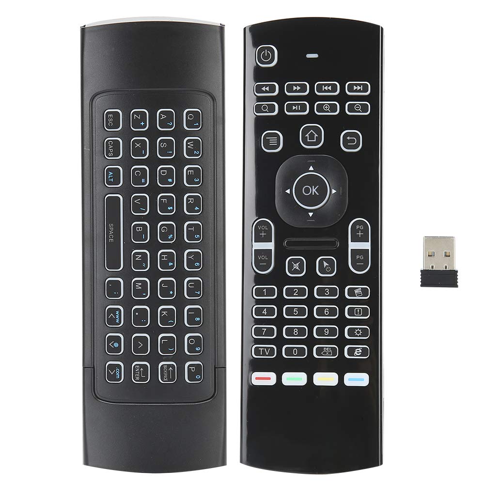 VINGVO Wireless Keyboard, Infrared Sensor Infrared Keyboard, Double Sides Keyboard with Remote Control 2.4G Backlight Gaming Pads for PC, Projectors, TV Boxes, Home Theater