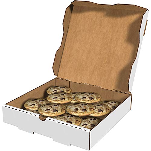 White Cardboard Pizza Boxes, Takeout Containers - 10 x 10 Pizza Box Size, Corrugated, Kraft β 50 Pack