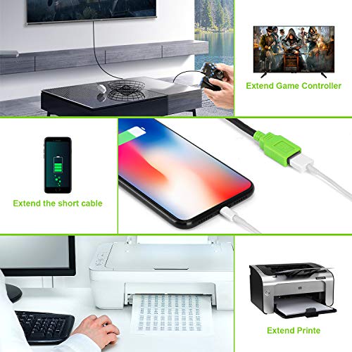 PPTVC USB 3.0 Extension Cable 20ft,USB 3.0 Extension Cable - A-Male to A-Female for Printer,Playstation, Xbox,USB Flash Drive,Card Reader, Hard Drive, Keyboard,Card Reader, Hard Drive,