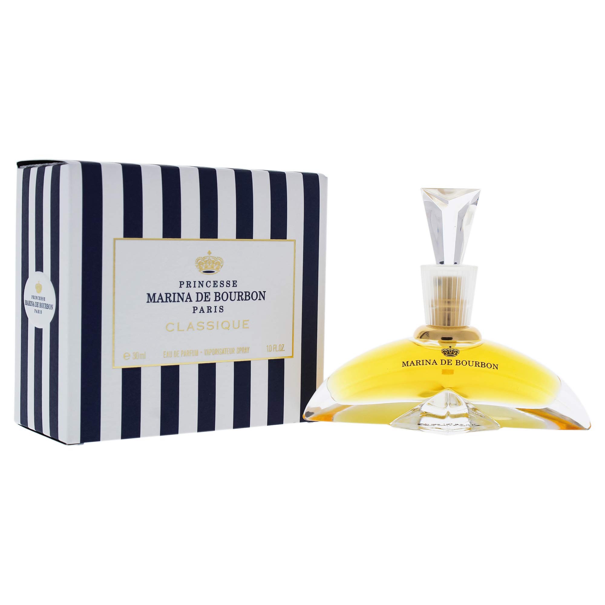 Princesse Marina de Bourbon Classique Fragrance for Women - Floral Fruity Scent - Opens with Cassis, Watermelon and Lemon Notes - Blended with Passionfruit, Ylang-Ylang and Jasmine - 1 oz