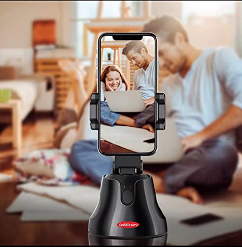 Doohickey Cameraman Rotating 360° Smart Phone Holder Face and Object Tracking Recognition Vertical and Horizontal Shot, Compatible with Phone Dimensions 2.2 - 3.9 Inches