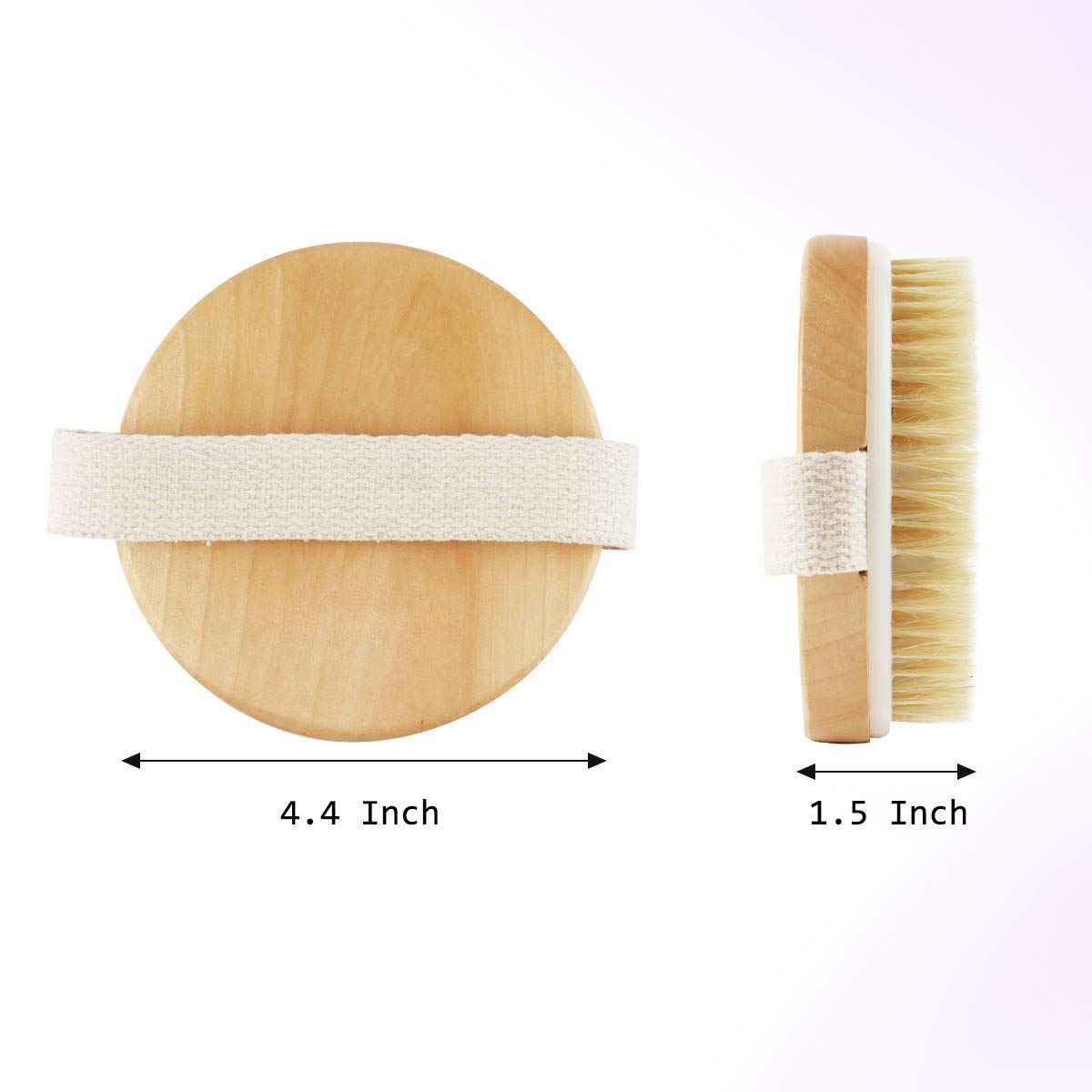 Premium Dry Brushing Body Brush, Best for Exfoliating Dry Skin, Lymphatic Drainage and Cellulite Treatment, Organic Spa Massage Scrub Brush with Soft Boar Bristles, Great Gift for A Glowing Skin