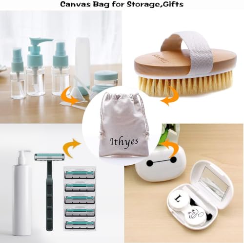 Ithyes Dry Brushing Body Brush Exfoliating Brush Natural Bristle Bath Brush for Remove Dead Skin Toxins Cellulite,Treatment,Improves Lymphatic Functions,Exfoliates,Stimulates Blood Circulation