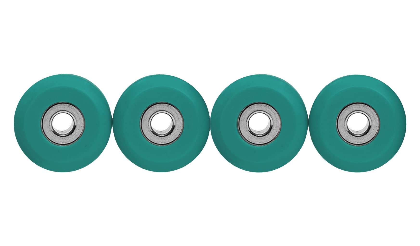 Teak Tuning Apex 71D Urethane Fingerboard Wheels, New Street Shape, 7.7mm Diameter, Ultra Spin Bearings - Made in The USA - Teak Teal Colorway